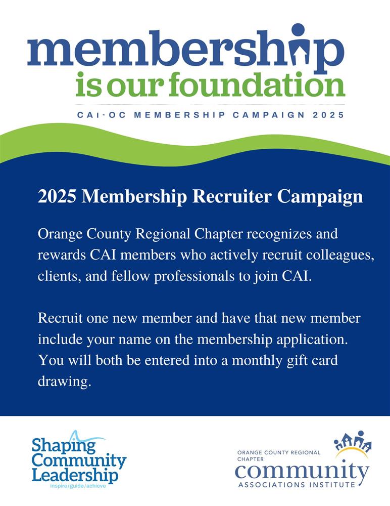 Membership Campaign | Orange County Regional Chapter of Community Associations Institute